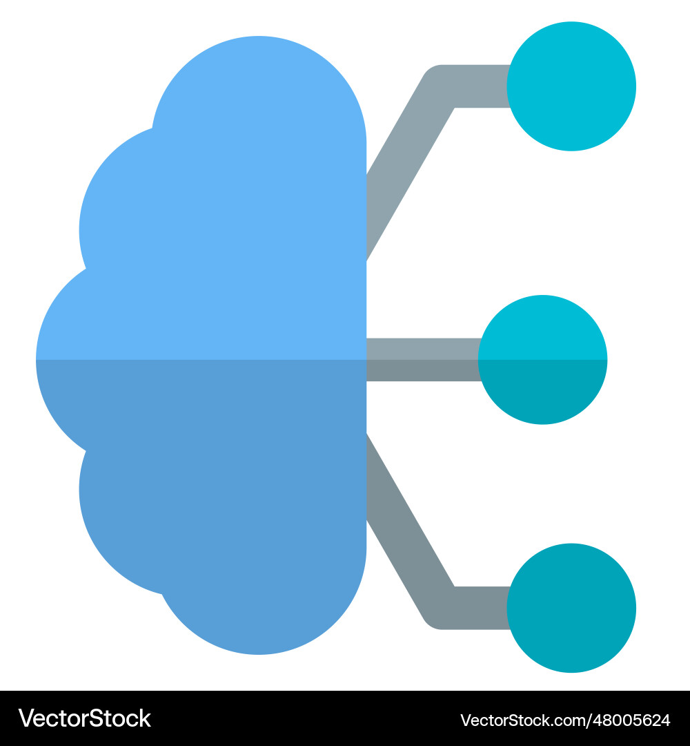 Highly developed digital brain functioning Vector Image