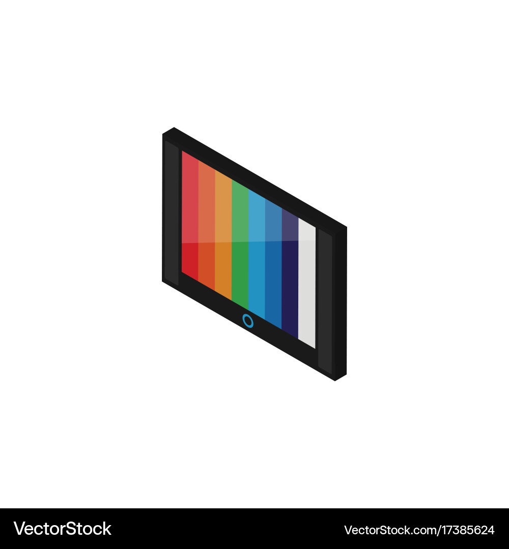 Isolated wall tv isometric television Royalty Free Vector