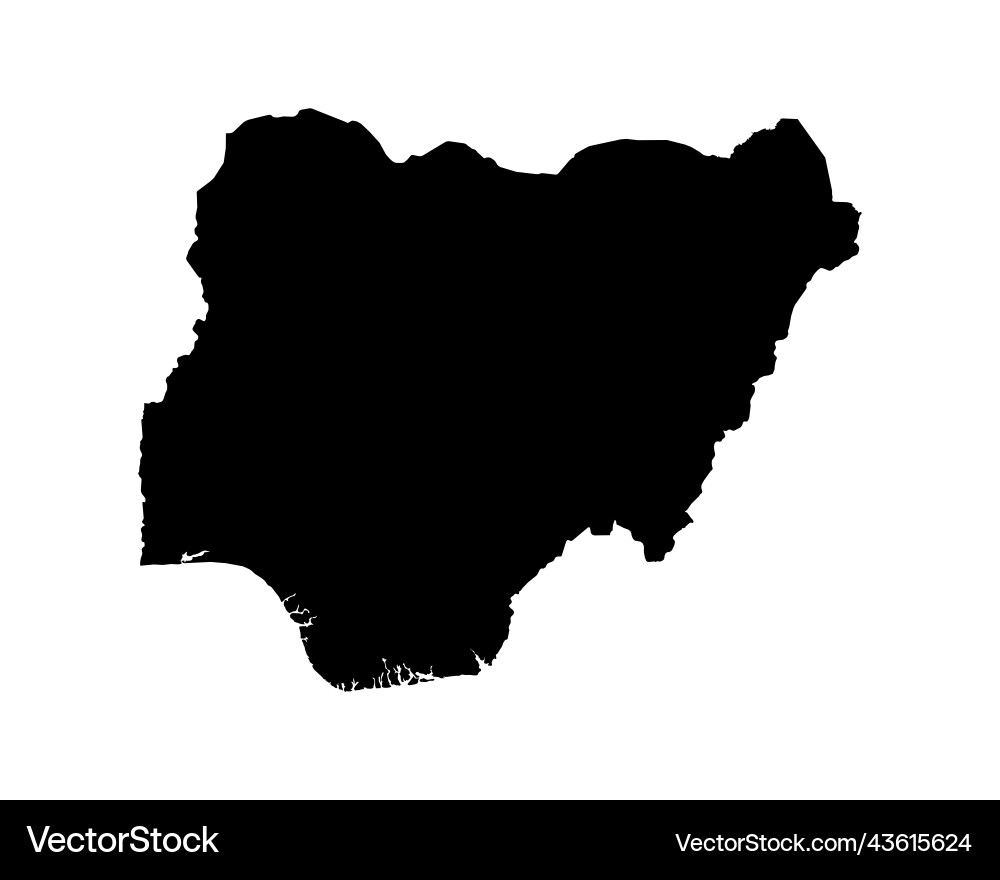 Nigeria Map Royalty Free Vector Image Vectorstock