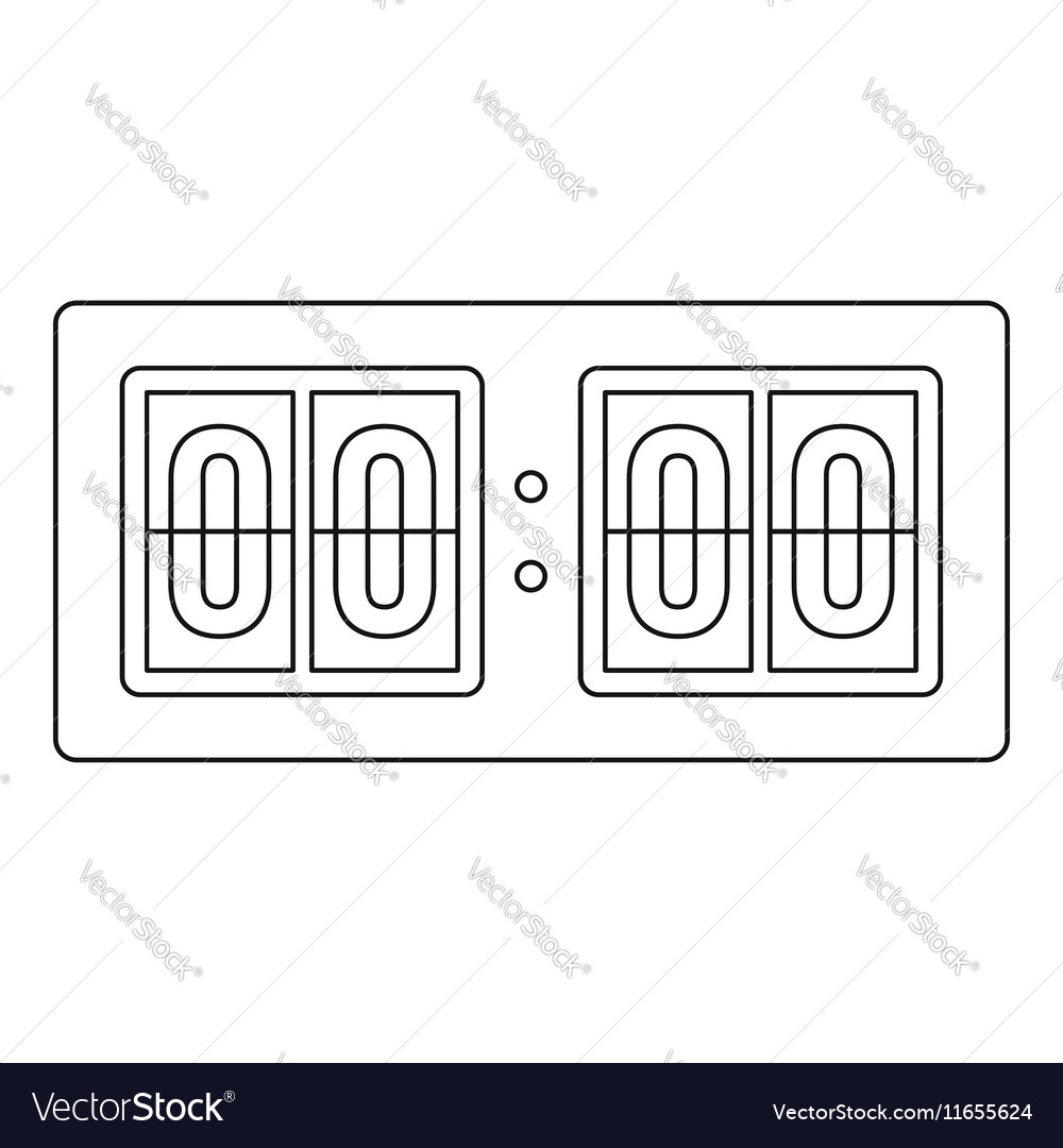 Scoreboard icon outline style Royalty Free Vector Image Scoreboard icon outline style Royalty Free Vector Image