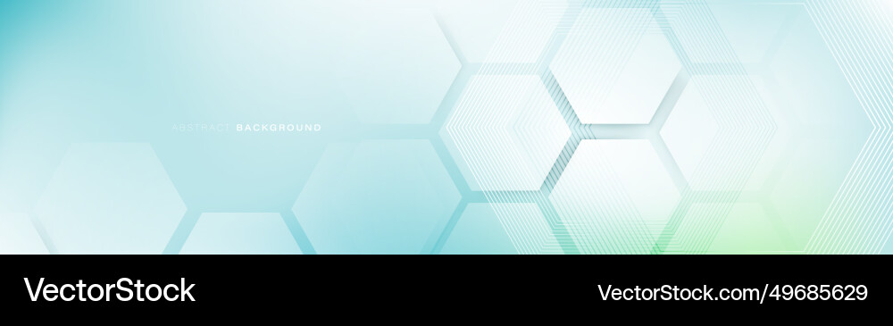 Abstract soft blue geometric hexagon lines Vector Image