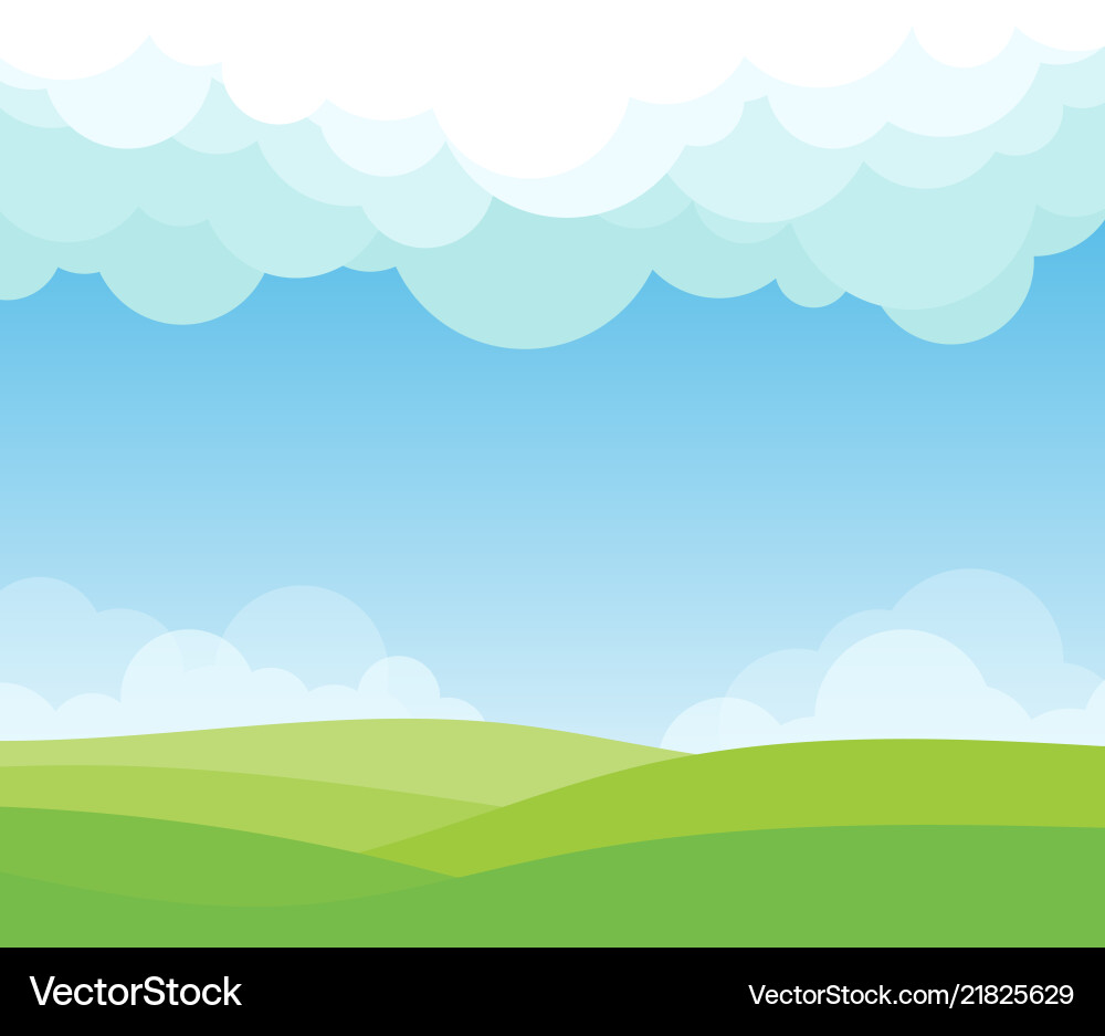 Cloud landscape background Royalty Free Vector Image