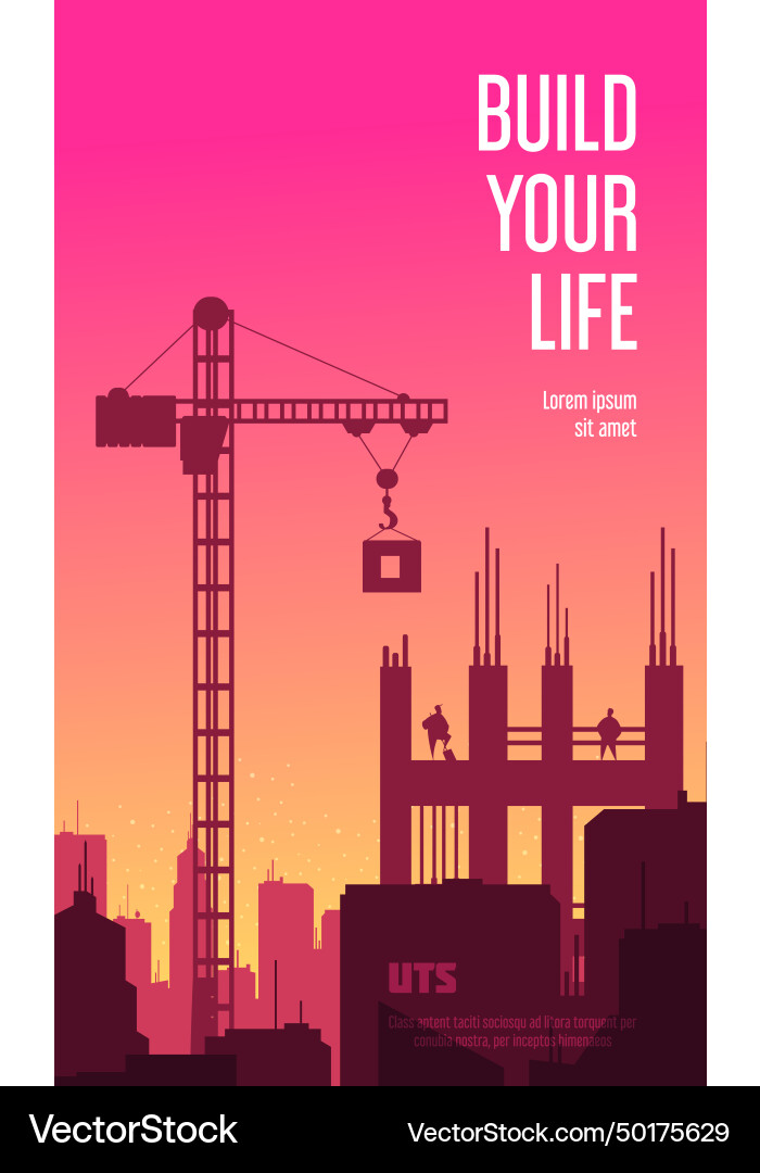 Construction vertical Royalty Free Vector Image