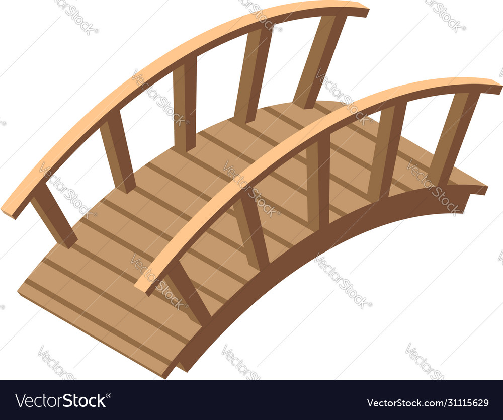 Garden bridge icon isometric style Royalty Free Vector Image Garden bridge icon isometric style Royalty Free Vector Image