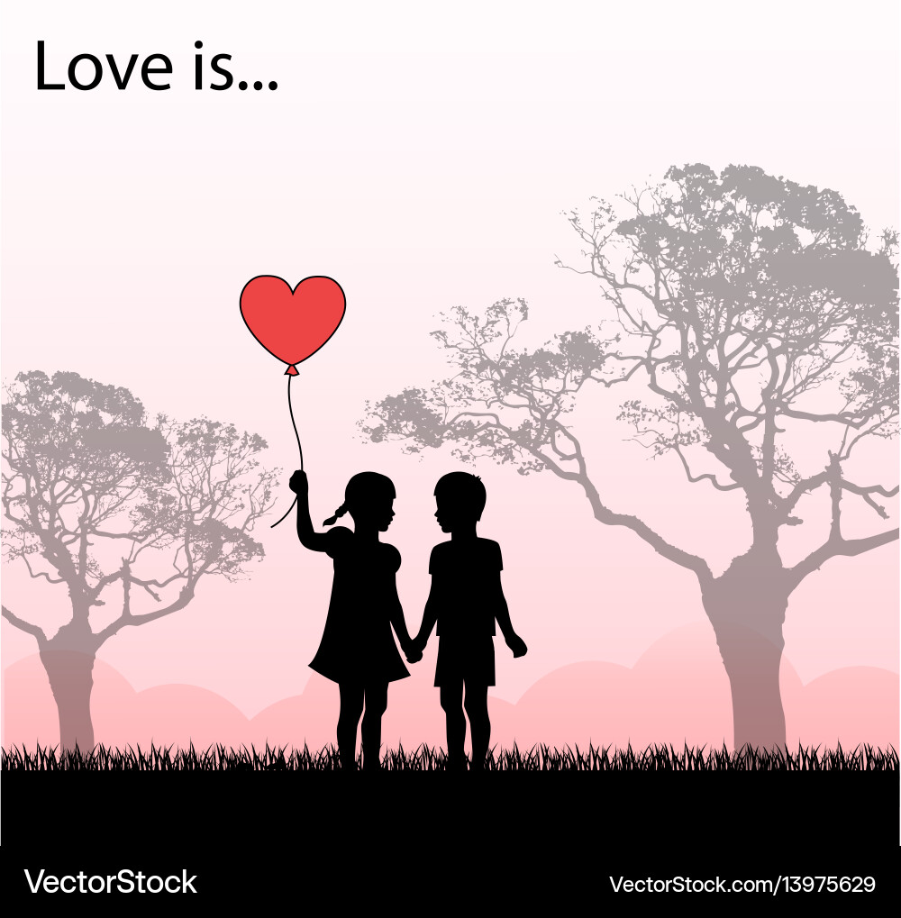 Loving kids Royalty Free Vector Image - VectorStock