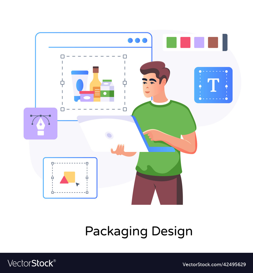 Packaging design Royalty Free Vector Image - VectorStock