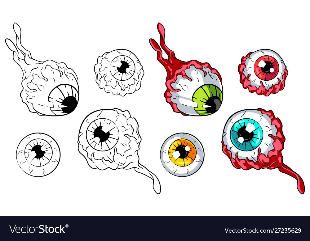 Various eyeballs set Royalty Free Vector Image Various eyeballs set Royalty Free Vector Image