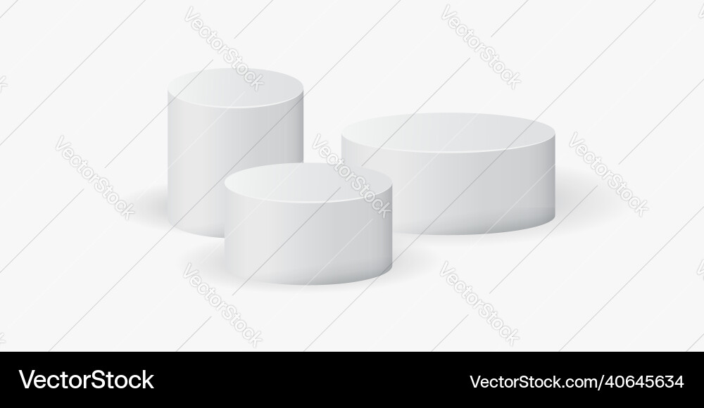 Cylinder template icon in flat style stand podium Vector Image