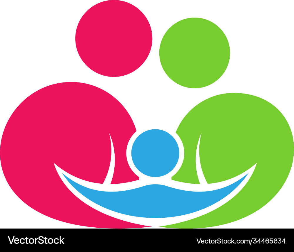 Family logo design template community Royalty Free Vector