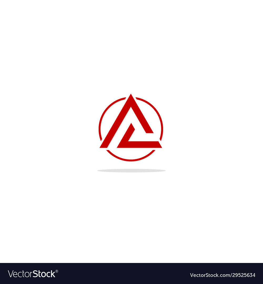 Triangle delta abstract logo Royalty Free Vector Image