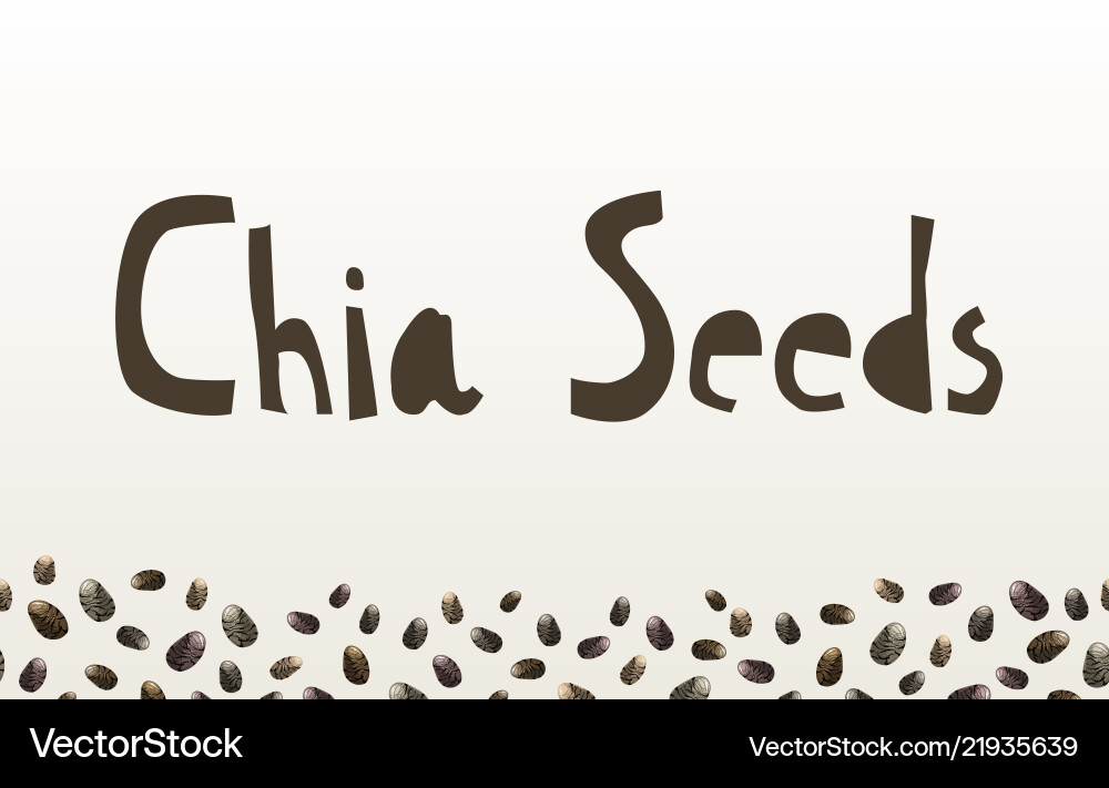 Chia seeds background Royalty Free Vector Image