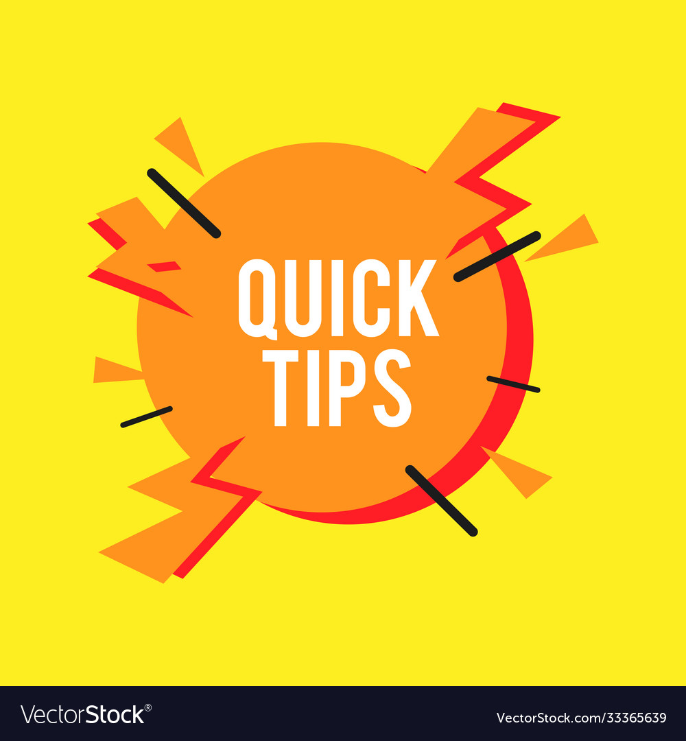 Quick tips modern helpful Royalty Free Vector Image