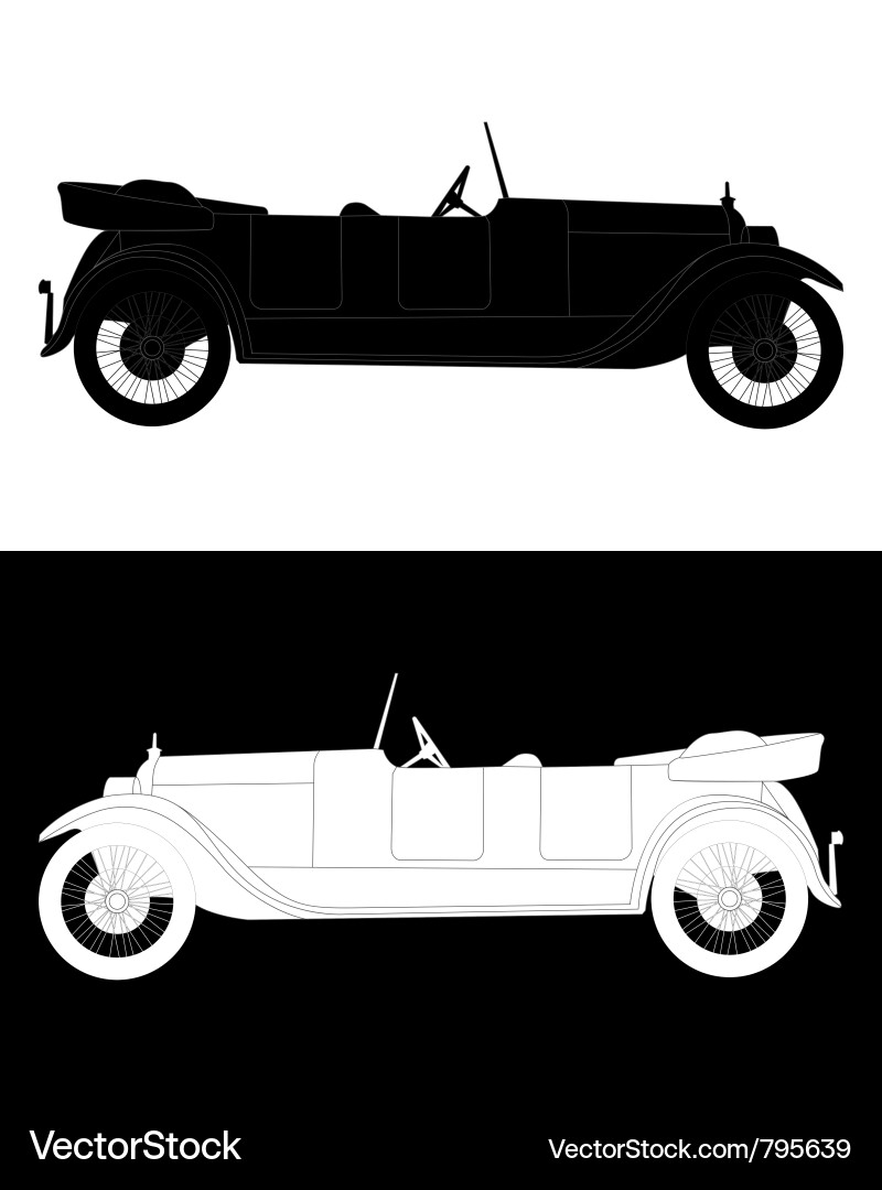 Retro cars Royalty Free Vector Image - VectorStock