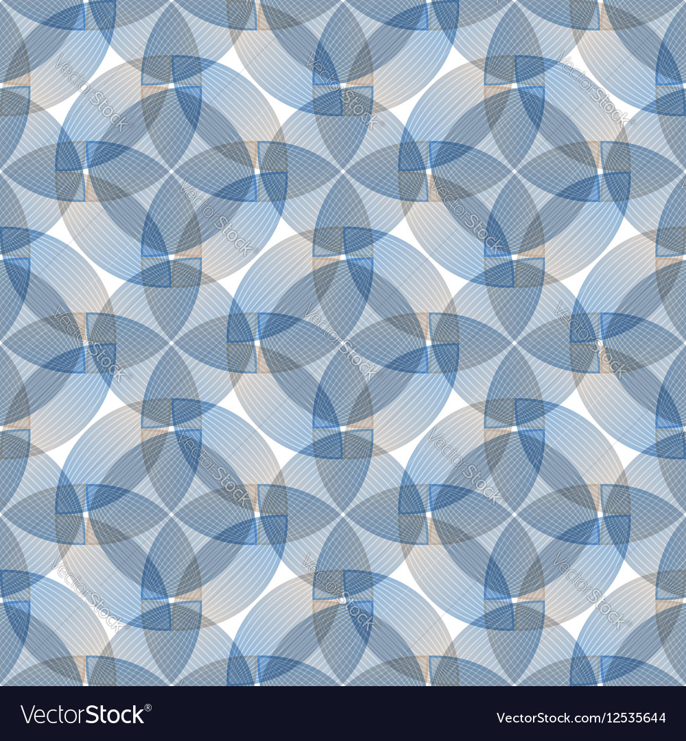 Abstract seamless blue pattern geometric shapes Vector Image