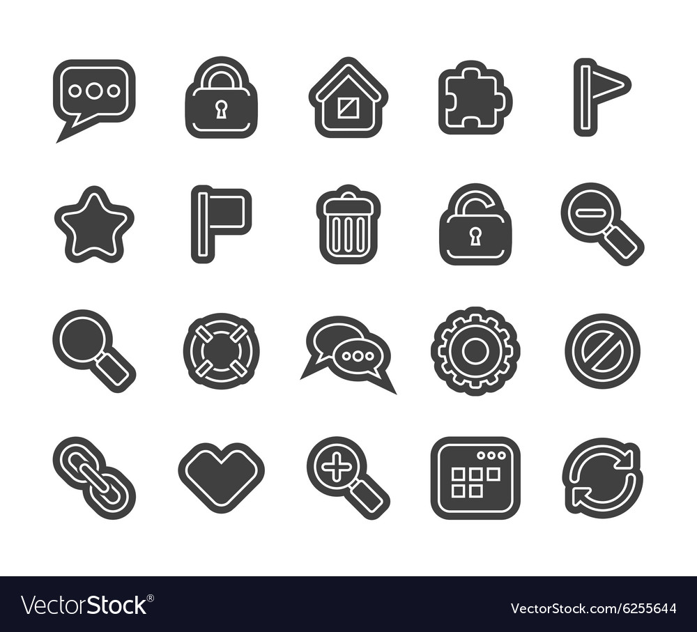 Outline icons thin flat design modern line stroke Vector Image