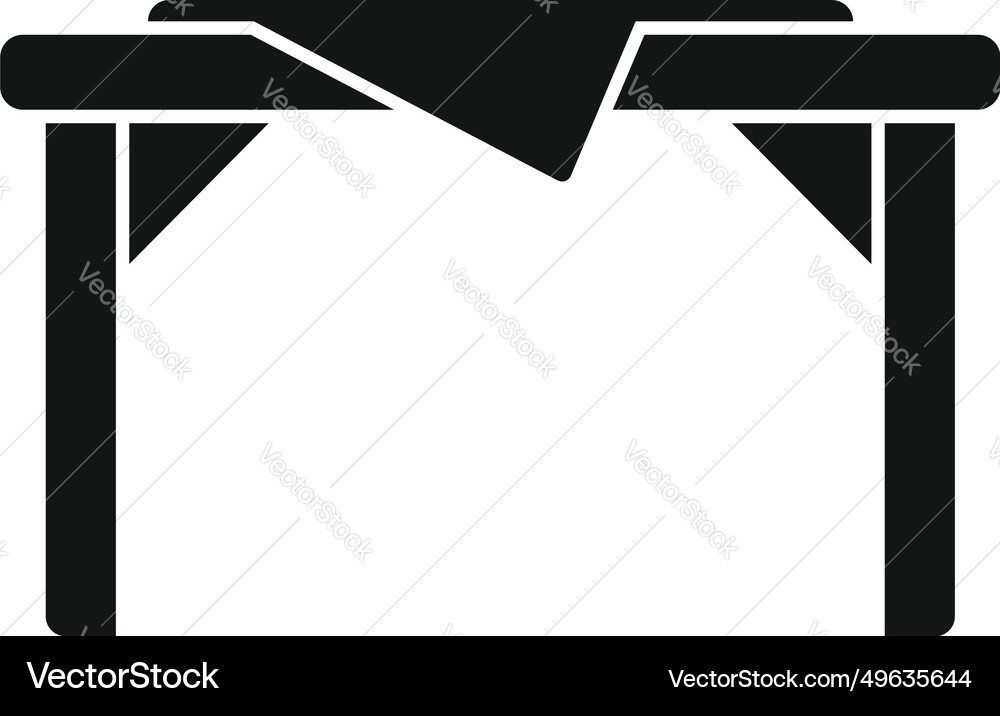 Wooden table icon simple park wood plan Royalty Free Vector