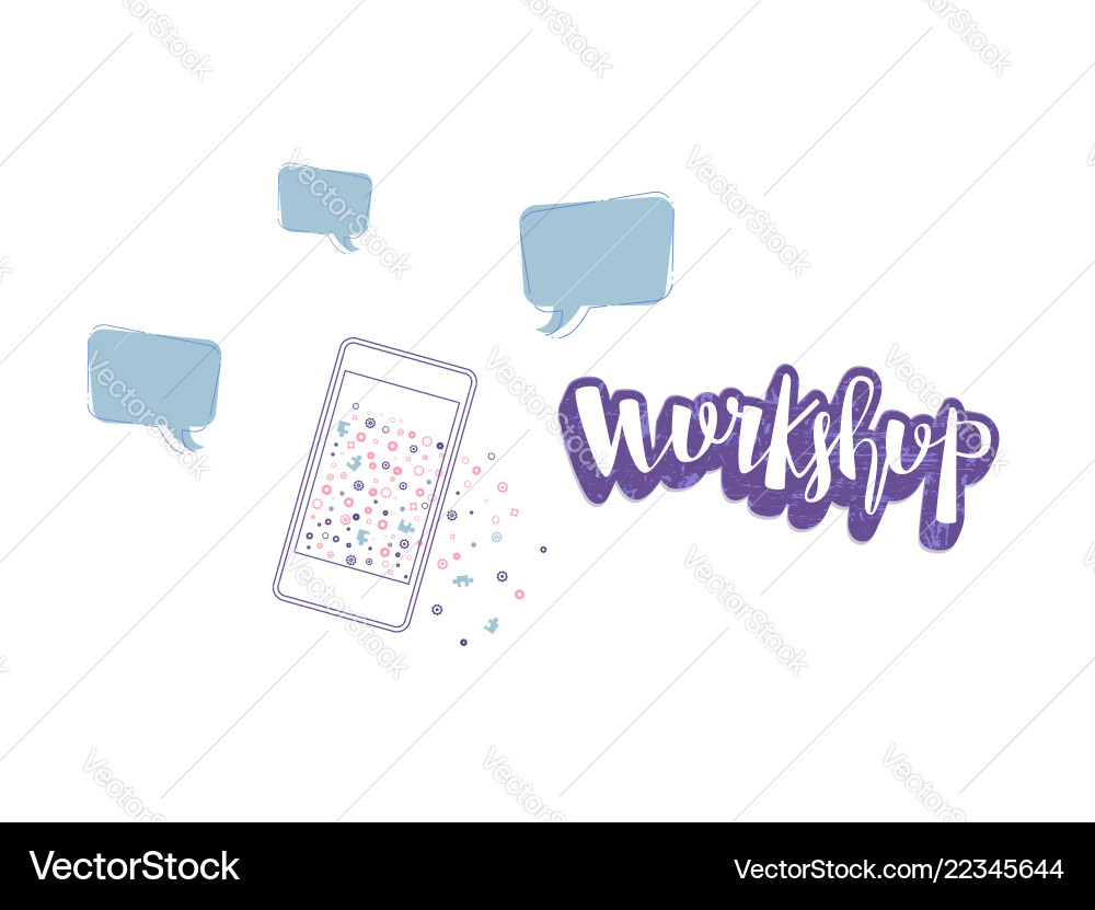 Workshop template Royalty Free Vector Image - VectorStock