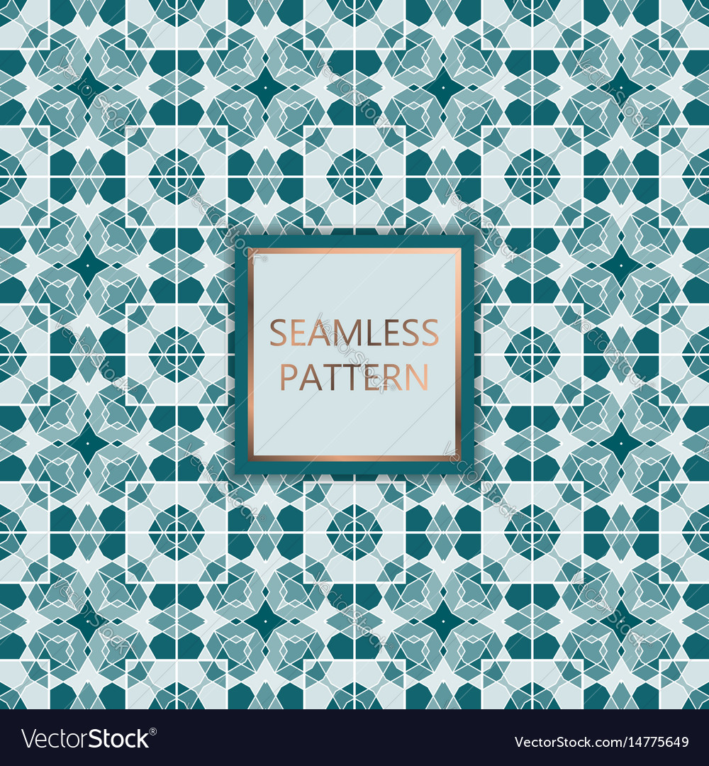 Green seamless pattern with silver inserts Vector Image