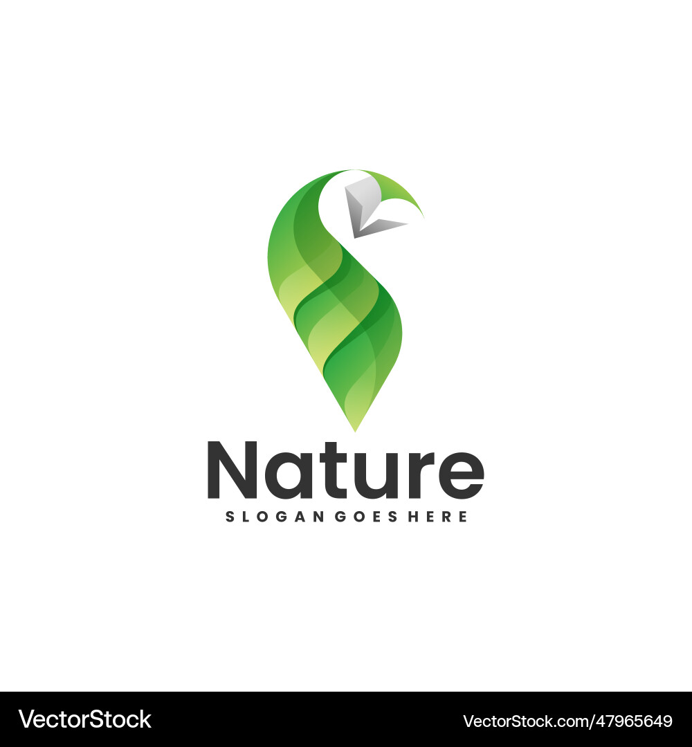Logo water nature colorful style Royalty Free Vector Image