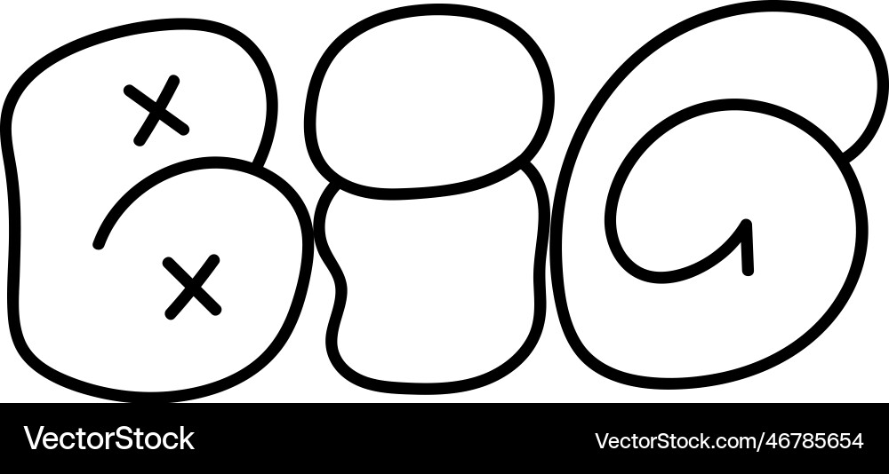 Big lettering street graffiti Royalty Free Vector Image