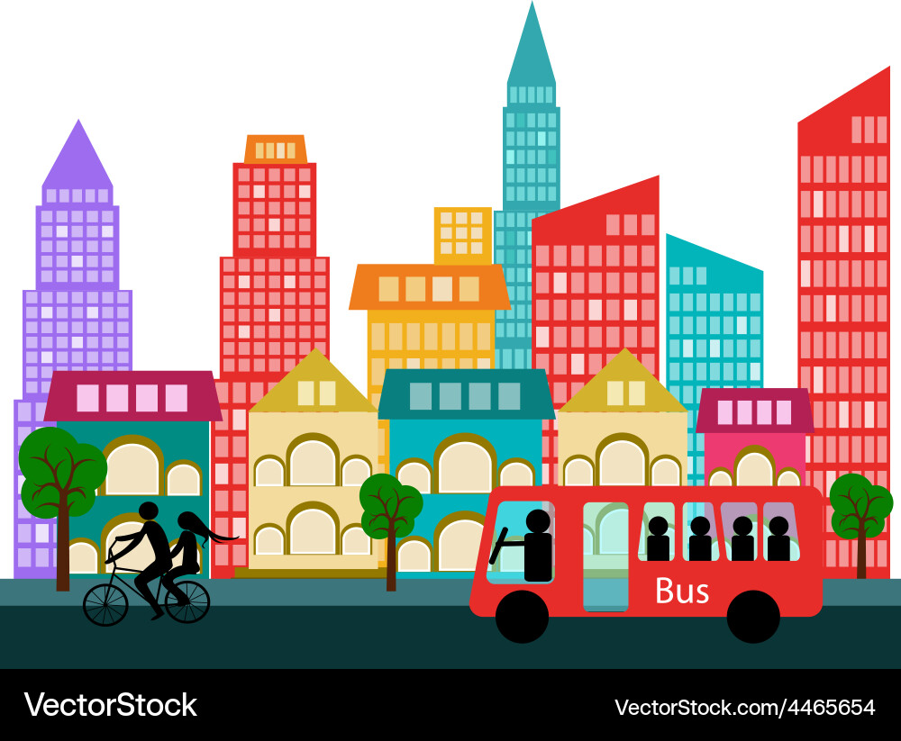 City Royalty Free Vector Image - VectorStock