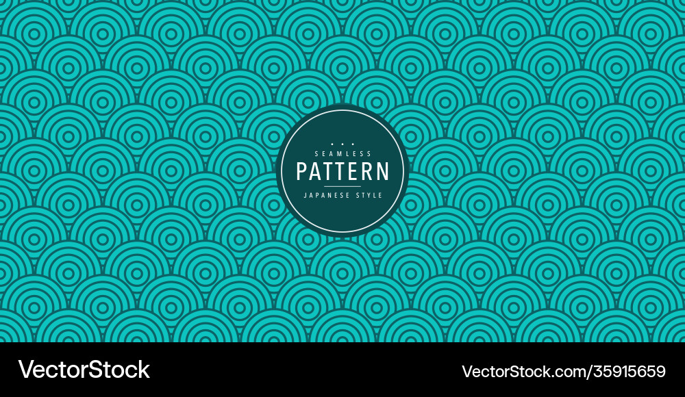 Japanese seamless round pattern traditional Vector Image
