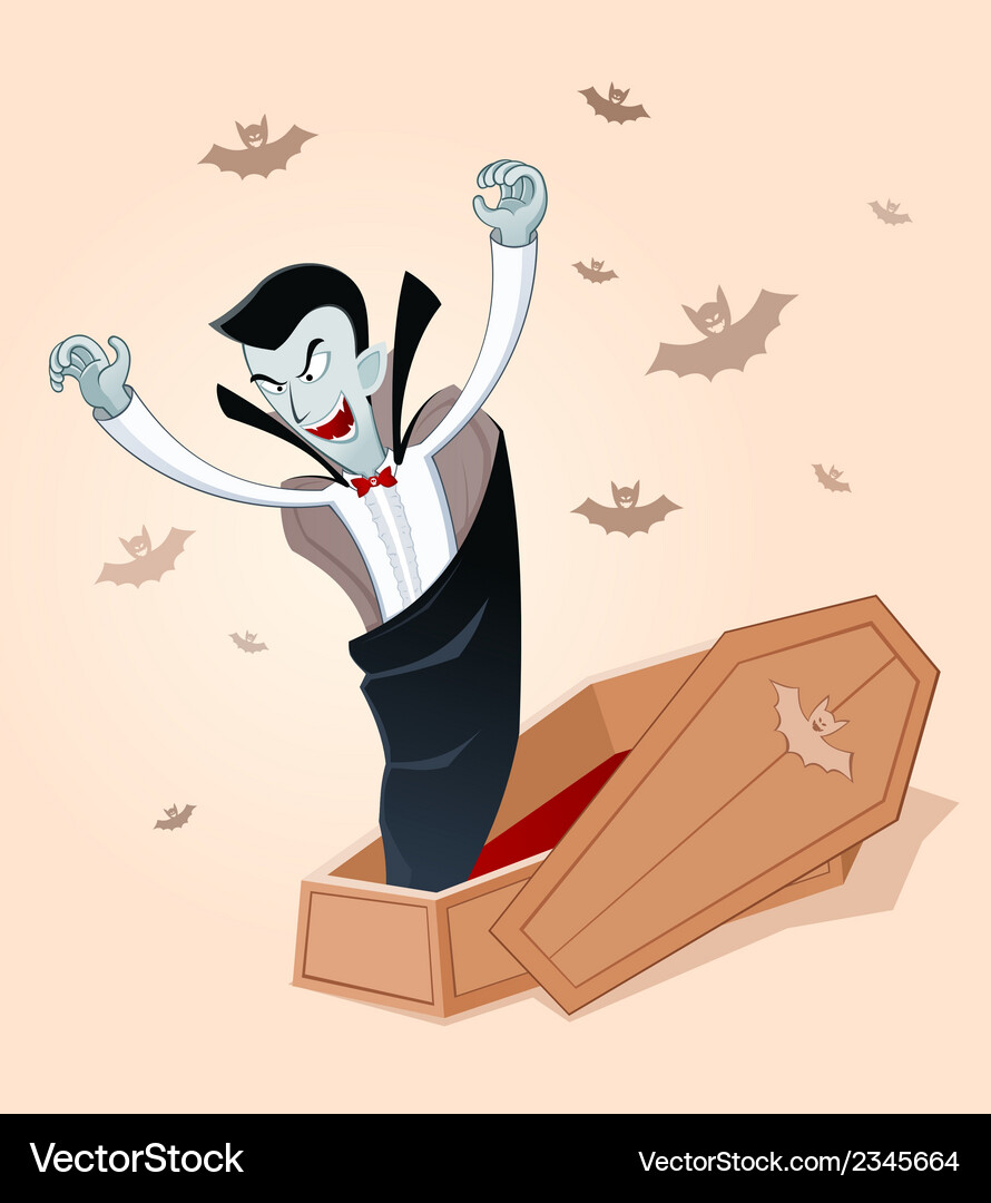 Awakening vampire Royalty Free Vector Image - VectorStock