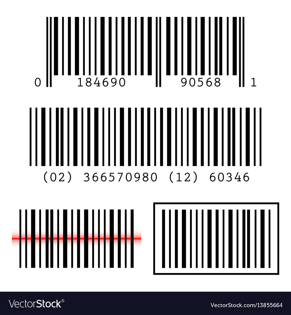 Set collection of barcodes Royalty Free Vector Image