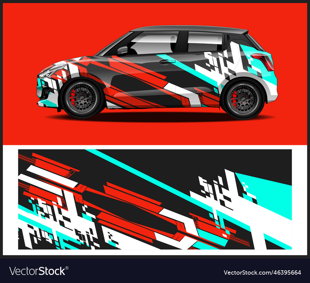 Sport Background Racing Car Wrap Royalty Free Vector Image