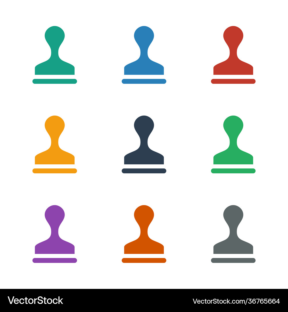 Stamp icon white background Royalty Free Vector Image
