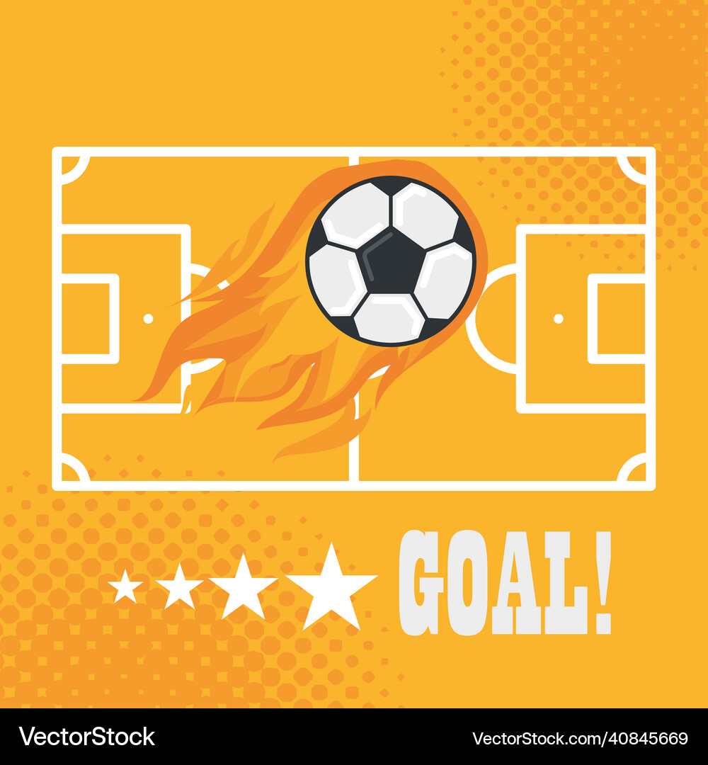 Soccer goal card Royalty Free Vector Image - VectorStock