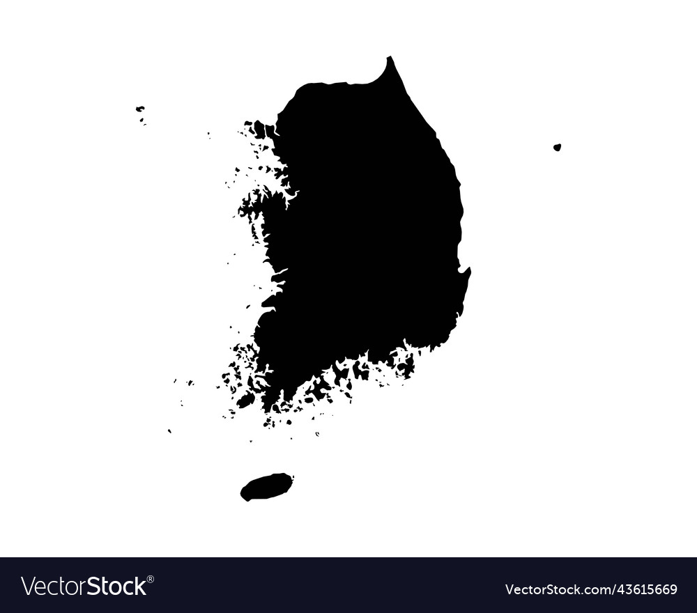 South korea map Royalty Free Vector Image - VectorStock South korea map Royalty Free Vector Image - VectorStock