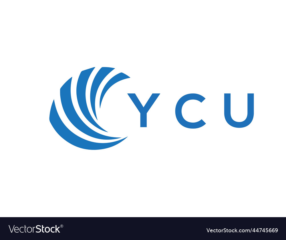 Ycu letter logo design on white background Vector Image