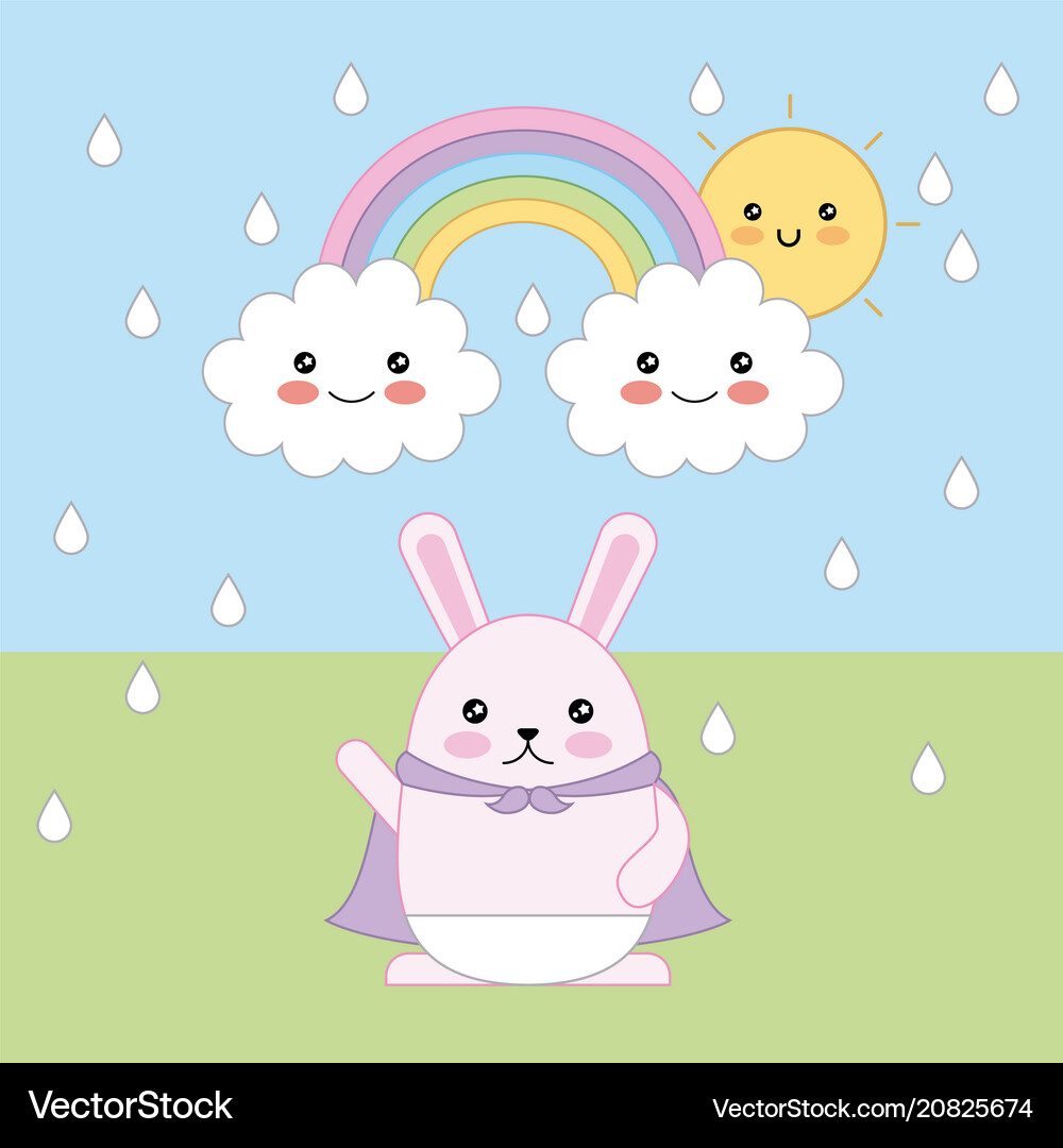 Kawaii cartoon concept Royalty Free Vector Image