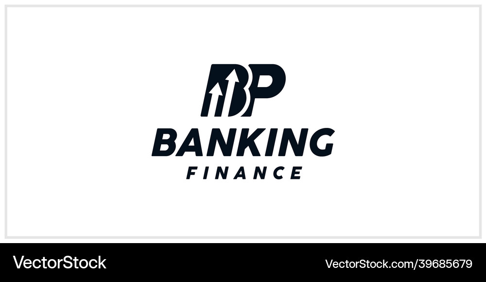 Bp banking finance logo Royalty Free Vector Image