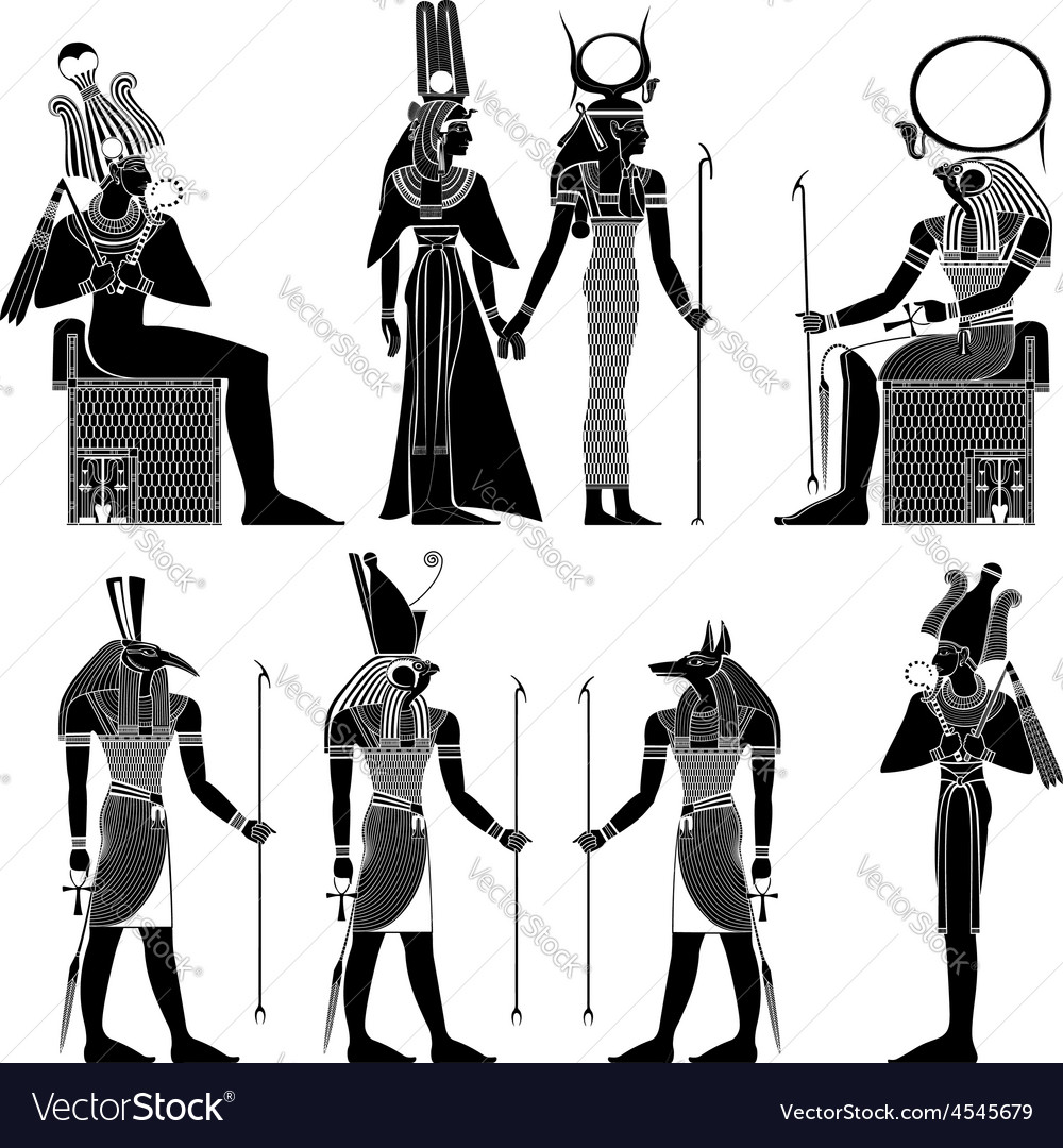 Isolated figure of ancient egypt god Royalty Free Vector Isolated figure of ancient egypt god Royalty Free Vector
