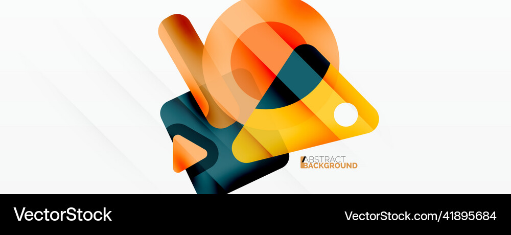 Line triangle square and circle primitive Vector Image