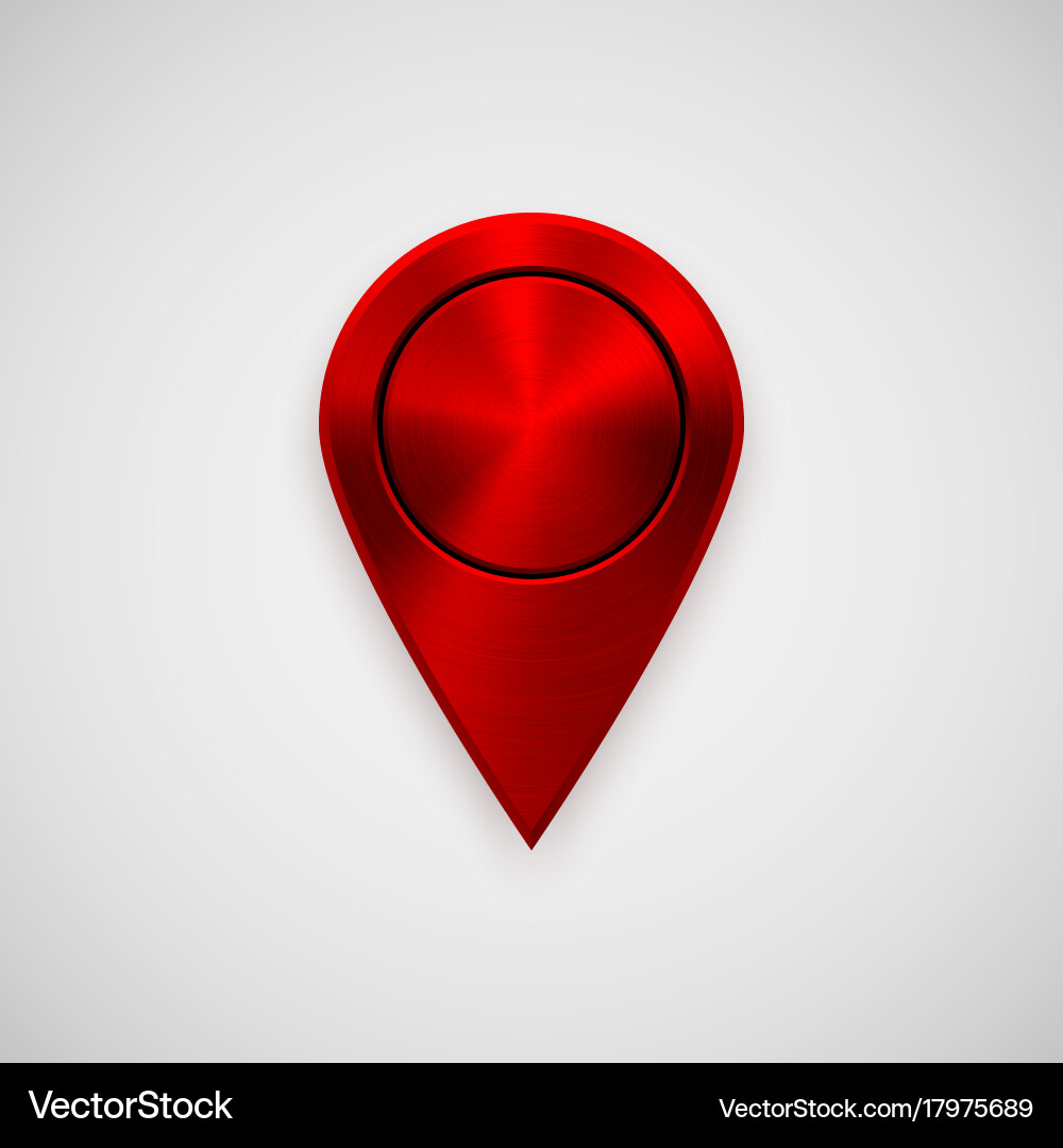 Red technology gps map pointer Royalty Free Vector Image