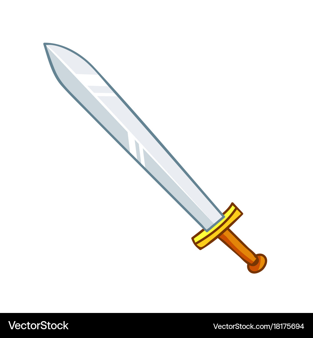 Cartoon Sword Royalty Free Vector Image - VectorStock