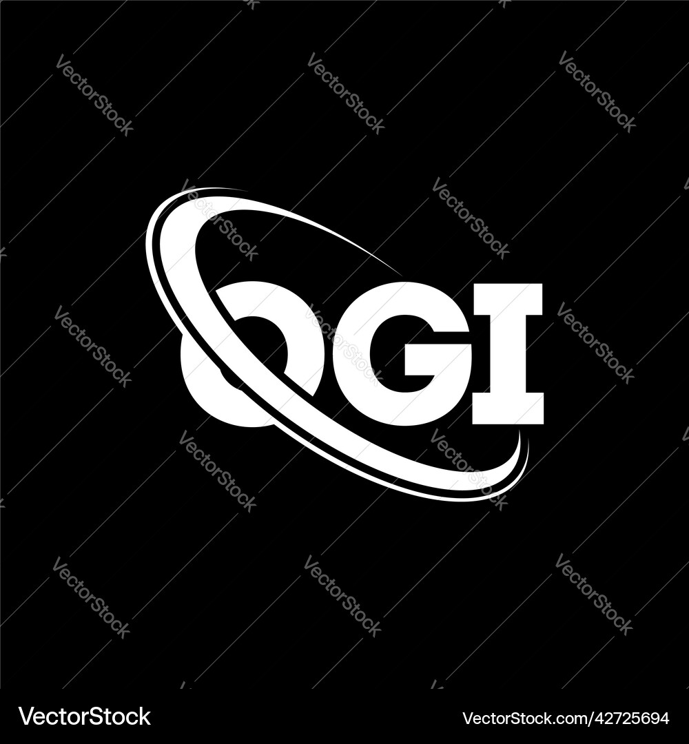 Ogi logo letter design Royalty Free Vector Image