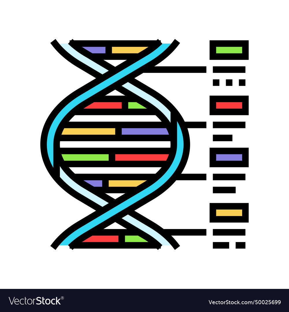 Biological code cryptogenetics color icon Vector Image