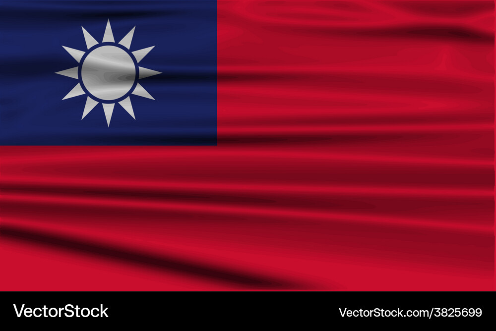 Flag of taiwan with old texture Royalty Free Vector Image