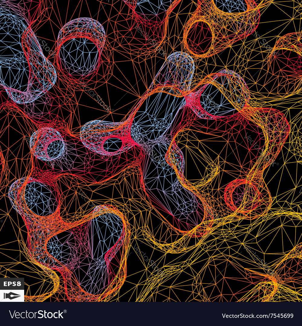 Grid background 3d technology Royalty Free Vector Image