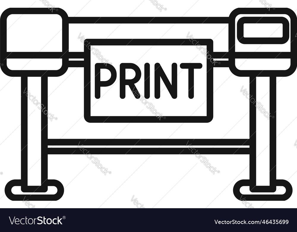 Plotter print icon outline printer machine Vector Image