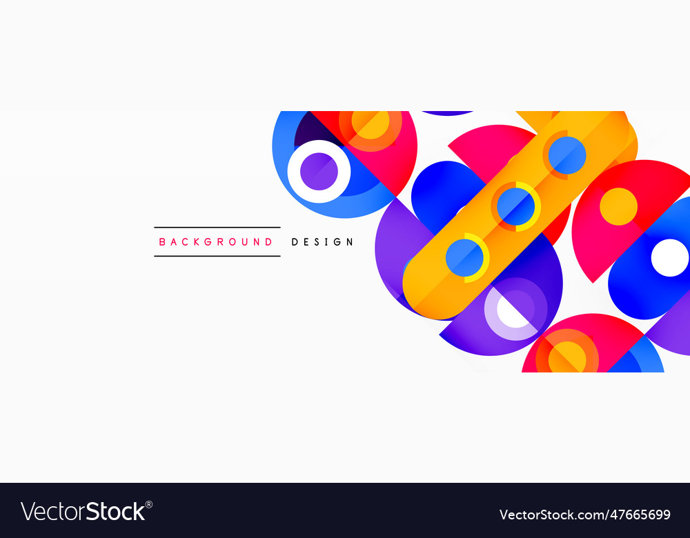 Simple circles and round elements pattern Vector Image