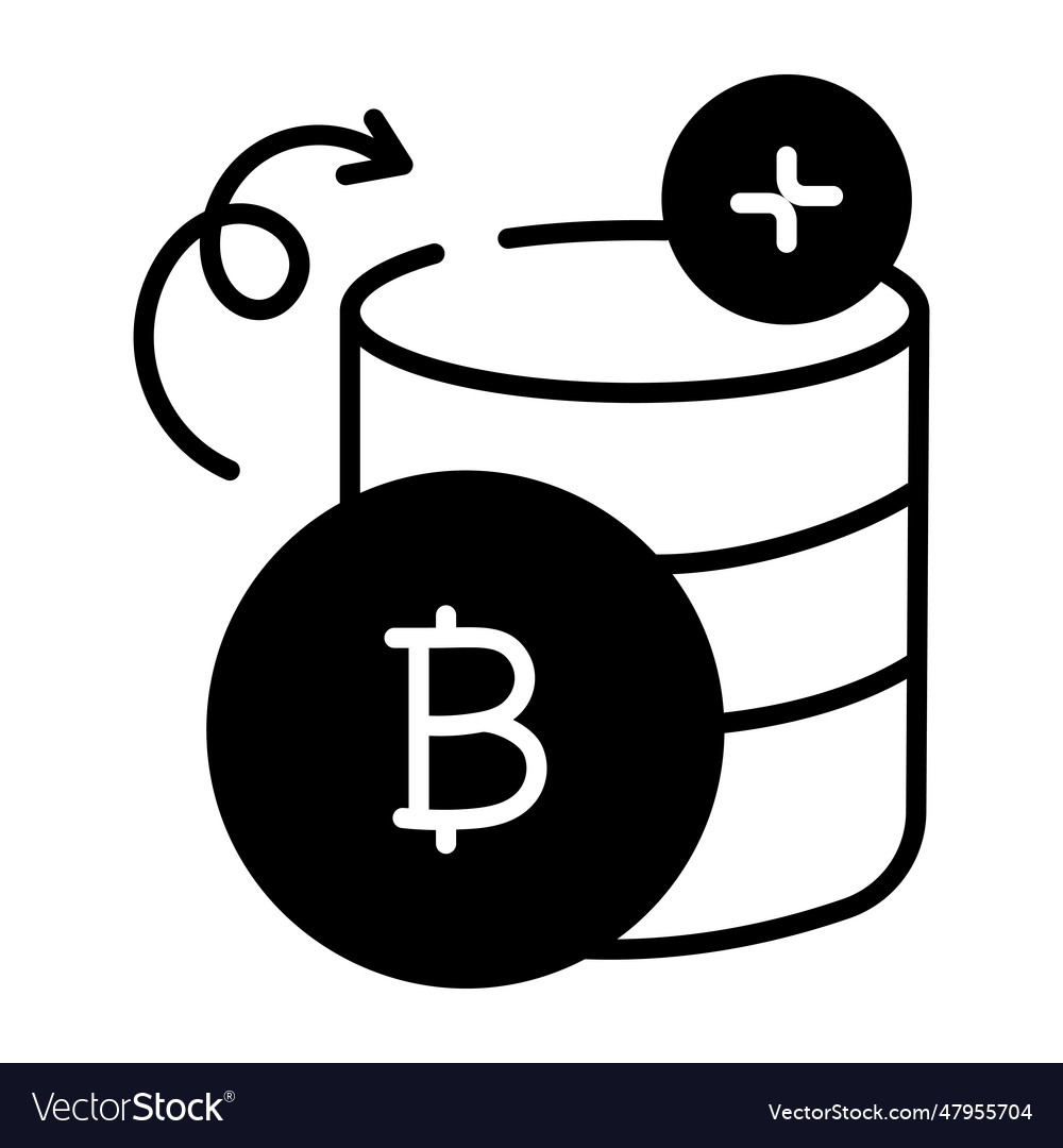 Bitcoin stack Royalty Free Vector Image - VectorStock
