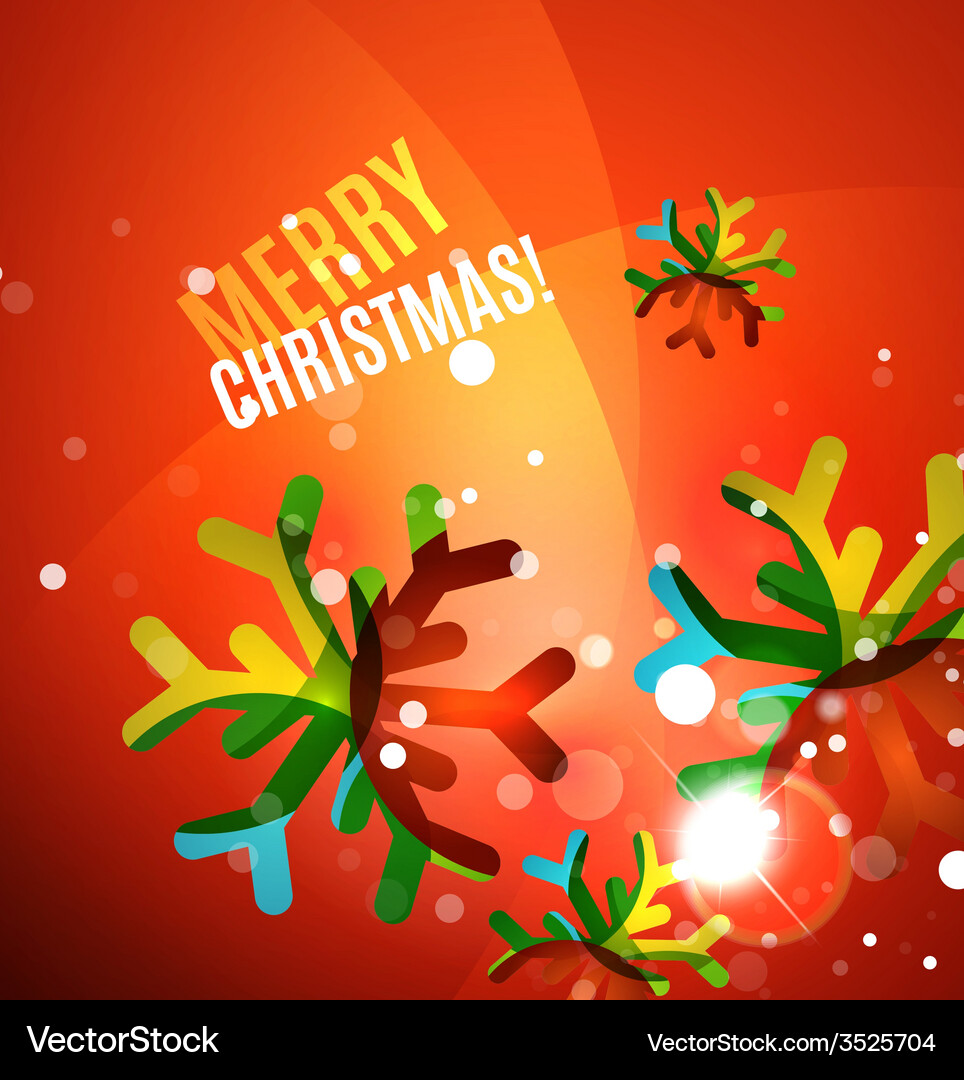 Colorful bright shiny christmas card Royalty Free Vector