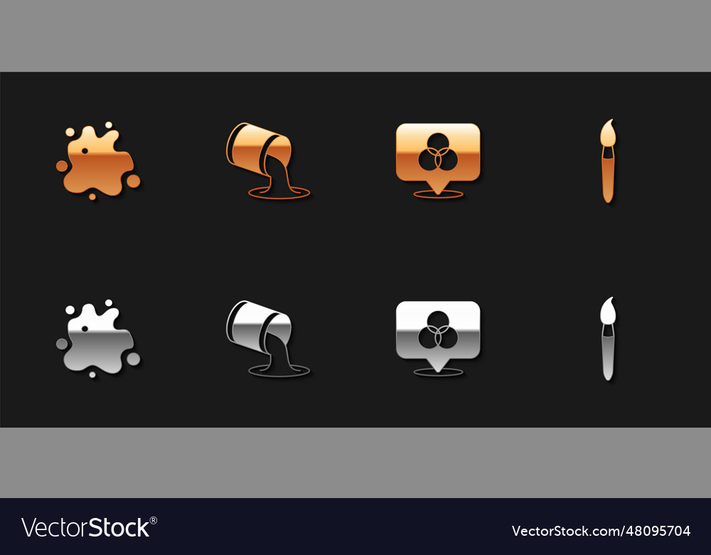 Set paint spray bucket rgb and cmyk color mixing Vector Image Set paint spray bucket rgb and cmyk color mixing Vector Image