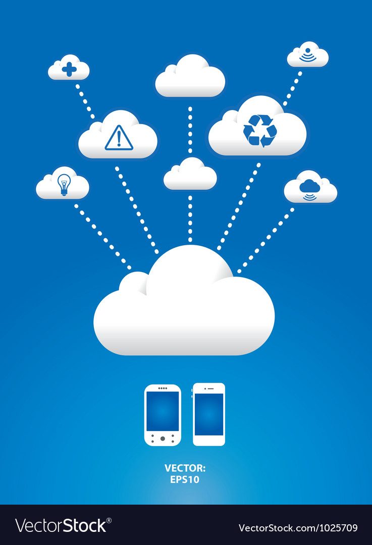 Cloud graph Royalty Free Vector Image - VectorStock