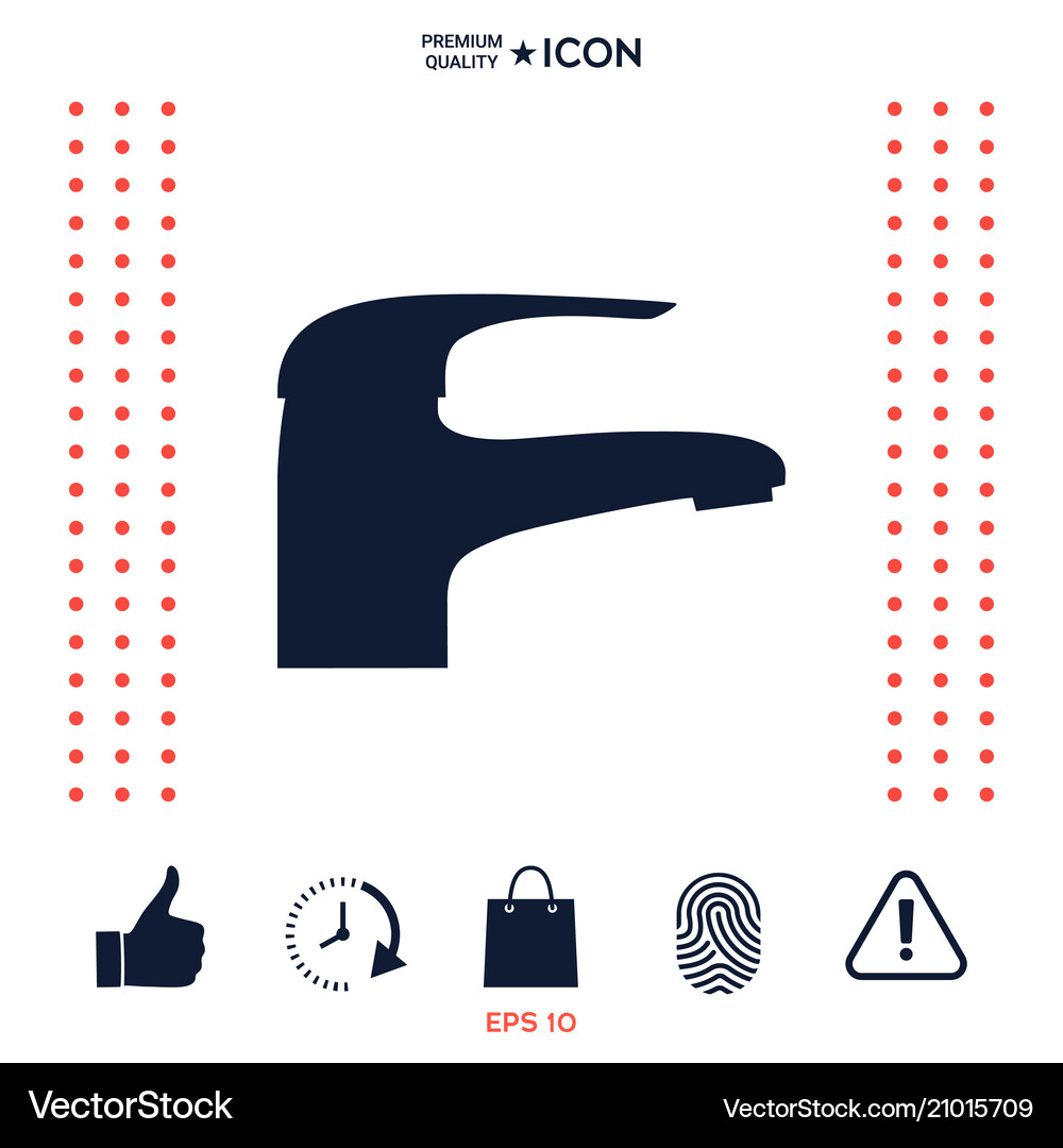 Modern faucet icon Royalty Free Vector Image - VectorStock